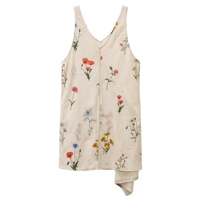 现货！法式文艺碎花裙韩国26春夏新款breathe无袖v领中长连衣裙女