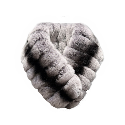 獭兔毛吸扣围脖气质保暖兔毛围巾