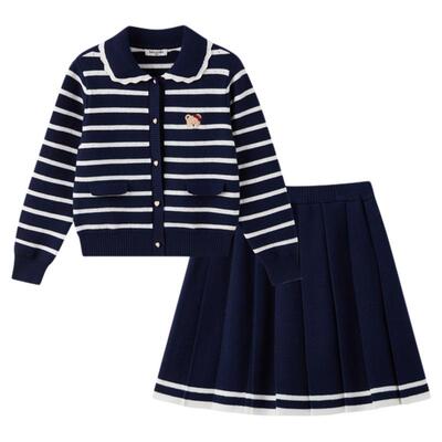 【抗静电】PawinPaw卡通小熊童装25年秋冬新款女童休闲针织套装裙