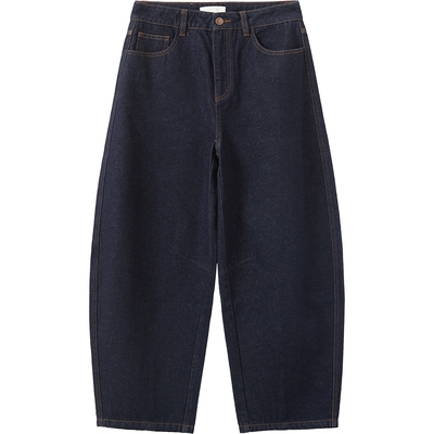 播商场同款时髦宽松香蕉型牛仔裤女秋季新款复古长裤BDS3KD3177