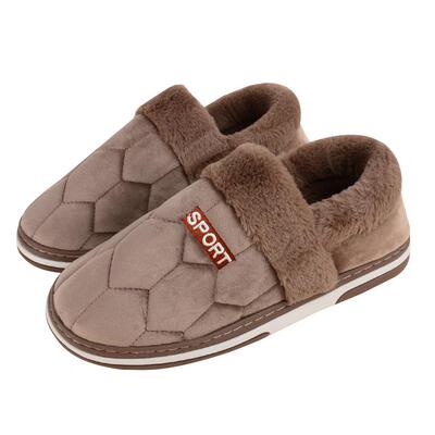 棉拖鞋男冬季包跟特大码保暖防滑