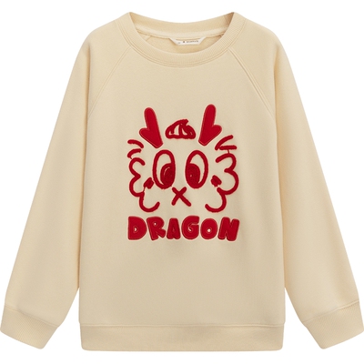 播broadcute童装卫衣秋冬新款男女童圆领卡通上衣KEQ4I618