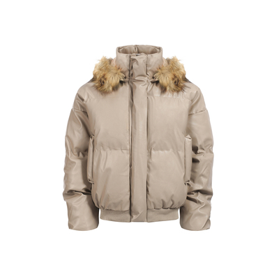 YORAINBOW冬款毛领立领连帽棉服