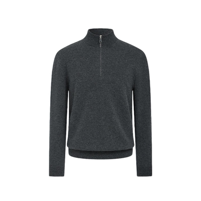 纯羊绒男士拉链半高领内搭