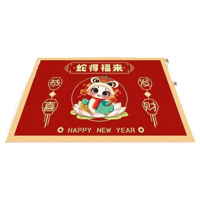 2026马年新年红色装饰地垫