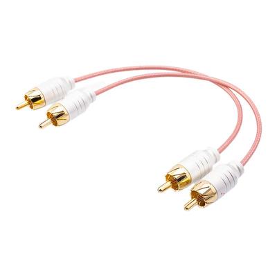 发烧无氧铜镀银双莲花头音频线