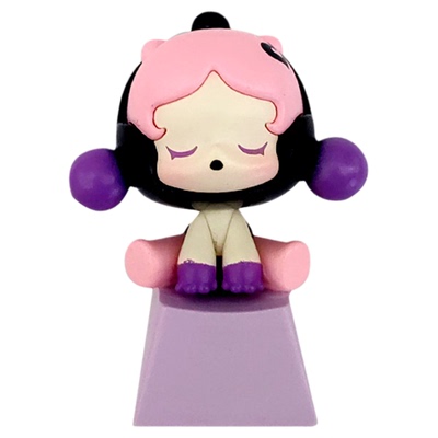 DIY个性键帽泡泡玛特坐姿寻梦者