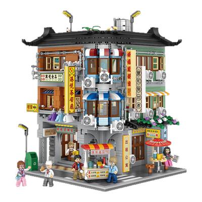 loz积木12岁以上益智香港街景