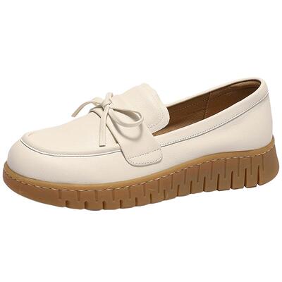 森达乐福鞋女2025新款商场同款真皮一脚蹬舒适单鞋小皮鞋XJZ01AA5