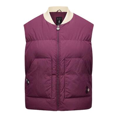 斯凯奇梭织羽绒马甲女秋冬新款