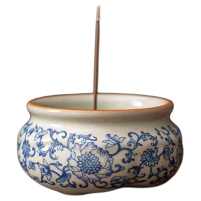 敦铭堂米黄汝窑香托线香插香座