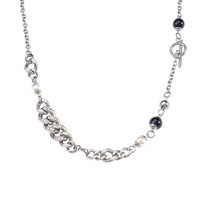 FDK项链男潮嘻哈钛钢女高级拼接