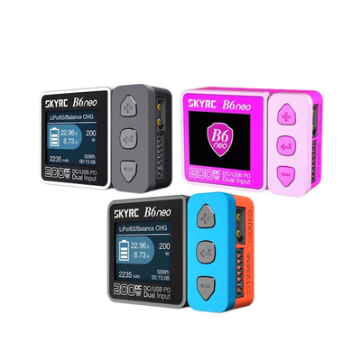 SKYRCB6neo航模智能平衡充电器200W大功率DC/PD双输入10A电流XT60