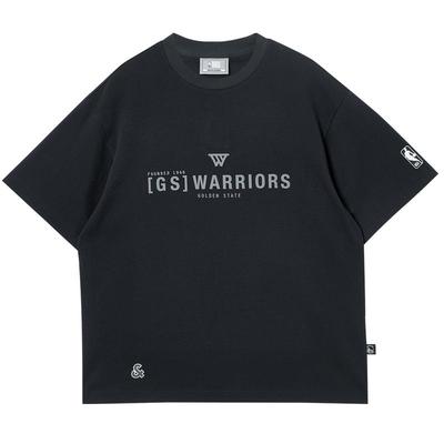 杰克琼斯NBA联名款秋季新款金州勇士队篮球印花纯棉短袖T恤男装