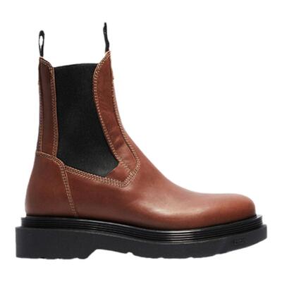 炫黑加宽切尔西休闲男士皮靴