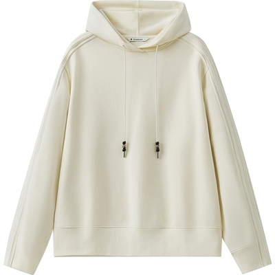 【播奥莱】播连帽领卫衣女冬新款休闲风软糯宽松上衣BDR4VD3980