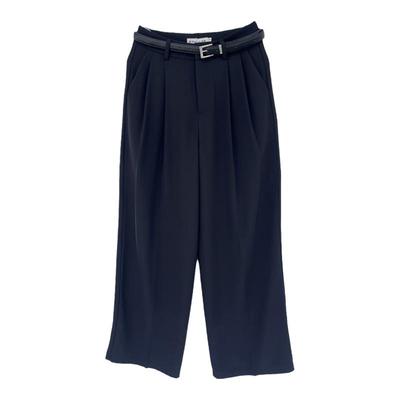 红唇窄版阔腿通勤西装裤女裤