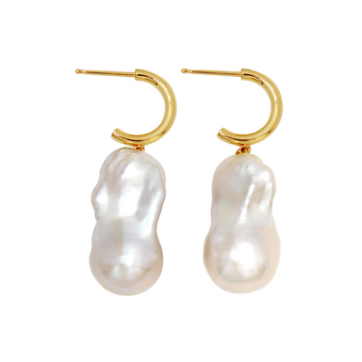 JX I Subtle Art 微妙艺术 欧美高级艺术极简天然巴洛克珍珠耳环