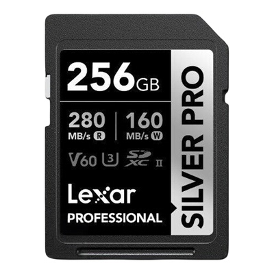 lexar雷克沙sd卡单反相机128G V60佳能微单内存卡silver pro 天硕
