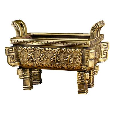 陶瓷方鼎招财四足方形插香炉