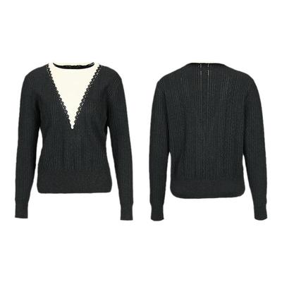 Palavas24蕾丝拼接长袖T恤上衣