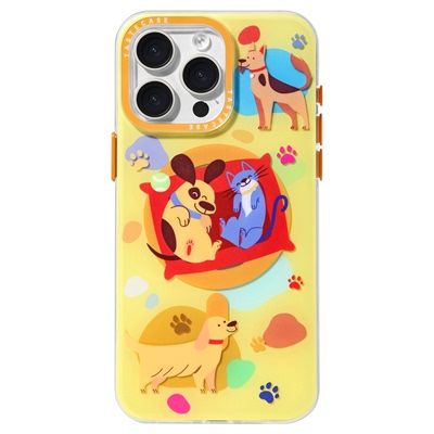 可爱卡通小狗猫咪磁吸保护壳