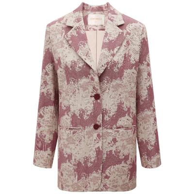 COCOBELLA提花色织棉麻西装