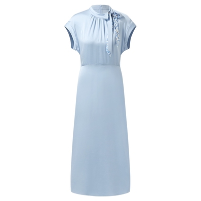 歌莉娅夏季重要场合真丝连衣裙女