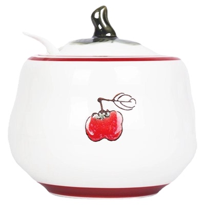 【顺祥陶瓷】柿柿如意猪油罐