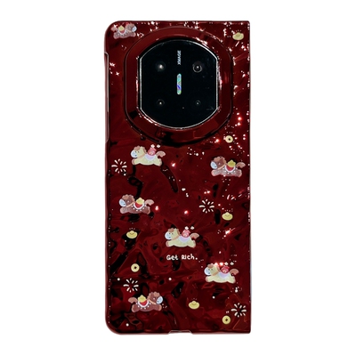 折叠屏马支架硬壳防摔皮绳保护套