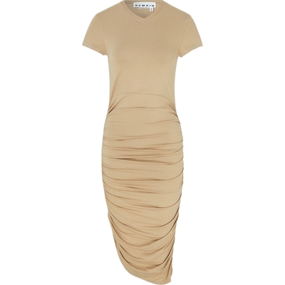 【折扣】REMAIN Birger Christensen女士不对称缩褶平纹布连衣裙