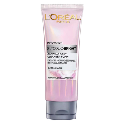 欧莱雅新品乙醇酸洗面奶洁面乳