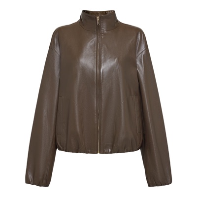 雅莹细腻哑光绵羊皮立领摩登外套