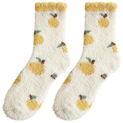 MOREMOLI【5双装】卡通珊瑚绒女