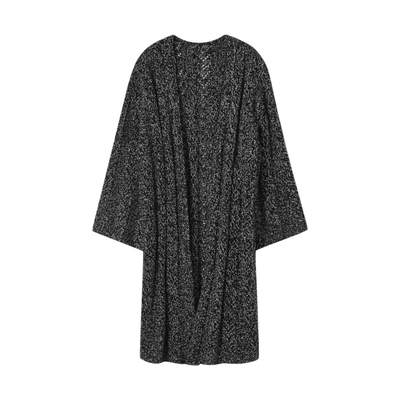 【时髦知识分子】MSLAN花纱喇叭袖口针织开衫长款外套MFDW571