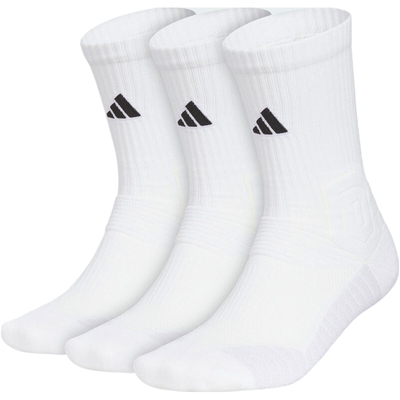 滔搏adidas阿迪达斯男女Select 3.0中筒袜白色三双装袜子KE7805