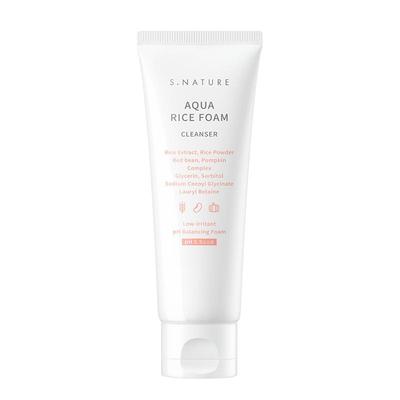 S.NATURE善自然水库大米弱酸洗面奶敏感肌舒缓温和清洁男女洁面乳