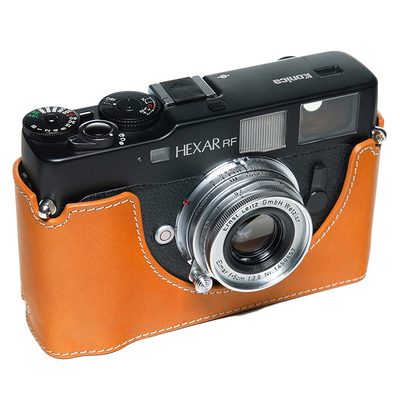 真皮柯尼卡巧思rf皮套旁轴相机包