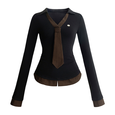 UNIFREEPLUS大码复古长袖T恤