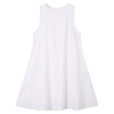 Solid Color Round Neck Sleeveless Loose Dress纯色宽松连衣裙