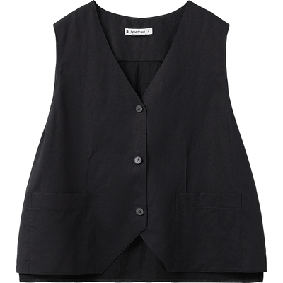 播商场同款简约亚麻马甲外套女夏季新款时髦上衣BDS7MD2901