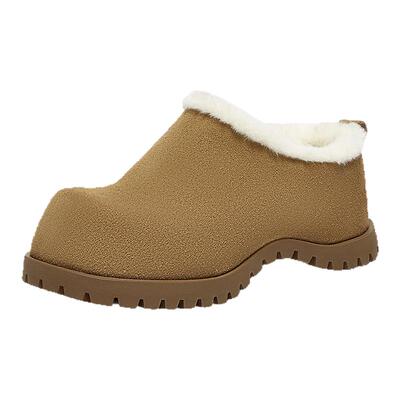 百思图保暖一脚蹬勃肯鞋厚底女鞋W0025AH5Z