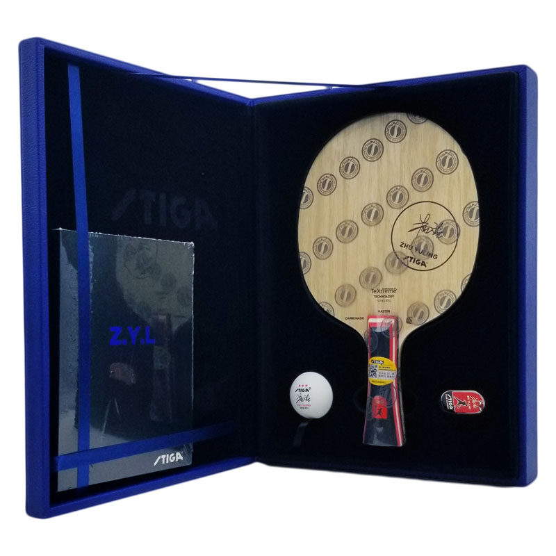 骄阳Stiga/斯帝卡朱雨玲Carbonado 45红标乒乓球拍底板金标到货_虎窝淘