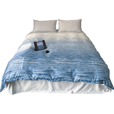 Minimal蓝色海洋｜小众简约风自然系全棉床上四件套纯棉床单