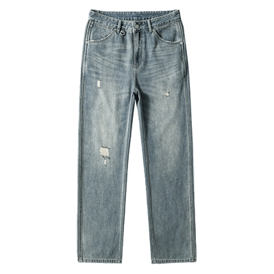 拉链长裤立体裁剪百搭牛仔裤