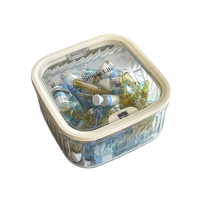 亚克力透明翻盖粉扑收纳盒