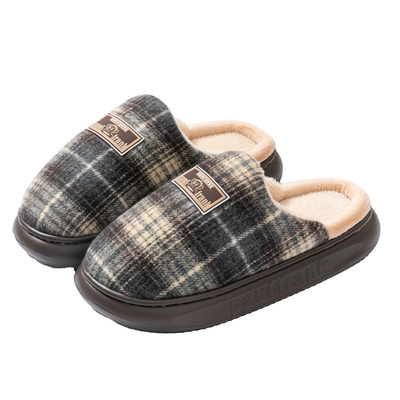 大嘴猴冬季简约情侣棉拖鞋