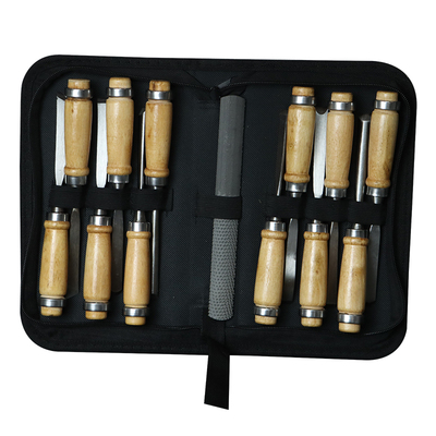 手工木匠雕刻刀工具12套装雕花凿