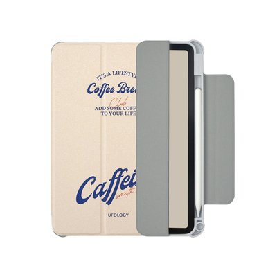 Ufology原创适用ipadair6保护壳pro2024平板mini6保护套air4/5磁吸全包air3笔槽11寸13寸苹果7/8/9/10代咖啡