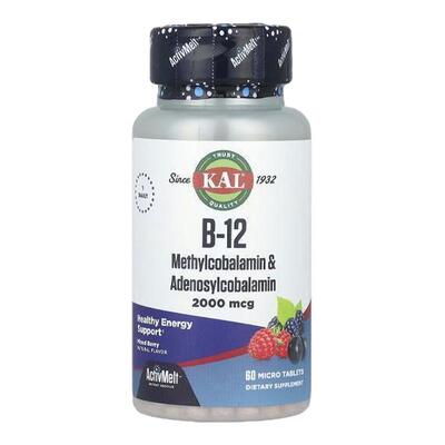 KAL维生素B12甲钴胺和腺苷钴胺B族成人VB进口营养修复